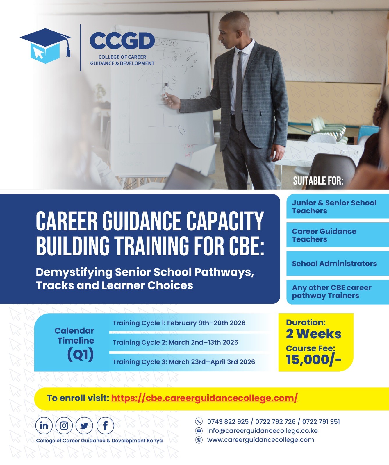 Career Guidance for CBE Senior School Pathways | 2-Week Teacher Training